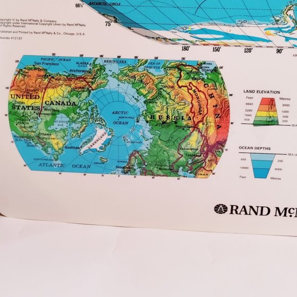 Rand Mcnally | Office | Rand Mcnally United States Laminated Color Desk ...